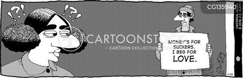 Begging Sign Cartoons and Comics - funny pictures from CartoonStock