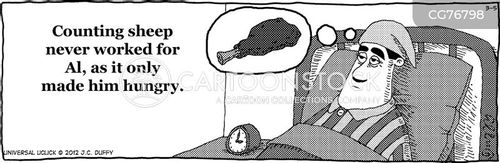 Counting For Sleep Cartoons and Comics - funny pictures from CartoonStock