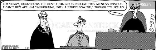 Cross-examine Cartoons and Comics - funny pictures from CartoonStock