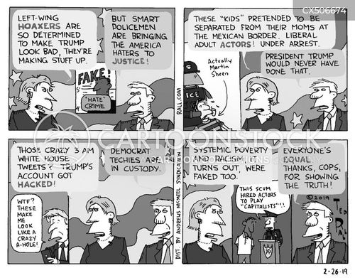 Hoaxers Cartoons and Comics - funny pictures from CartoonStock