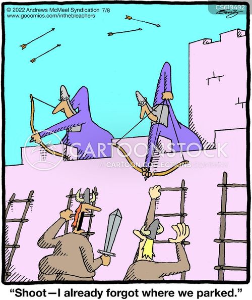 Siege Ladder Cartoons and Comics - funny pictures from CartoonStock