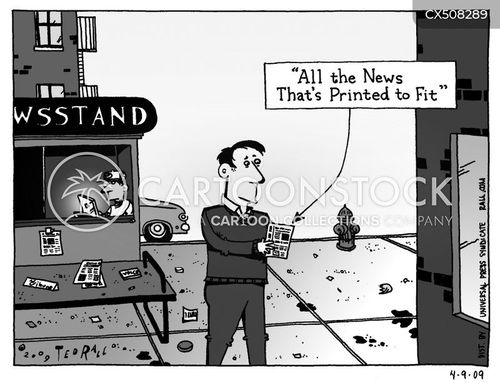 Sidewalk Journalism Cartoons and Comics - funny pictures from CartoonStock