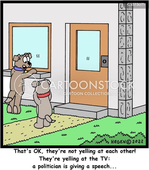 Yelling At Tv Cartoons and Comics - funny pictures from CartoonStock