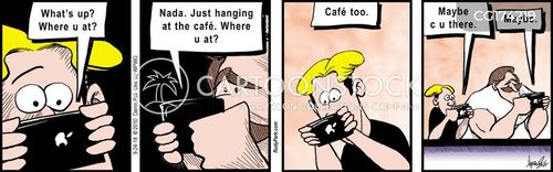 Text Conversation Cartoons and Comics - funny pictures from CartoonStock