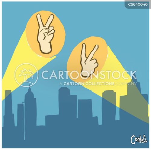 Hand Signals Cartoons and Comics - funny pictures from CartoonStock