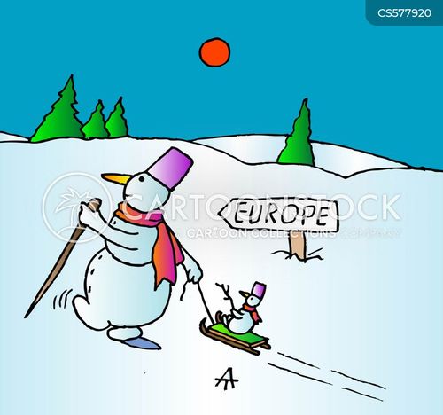 Snow Sled Cartoons and Comics - funny pictures from CartoonStock