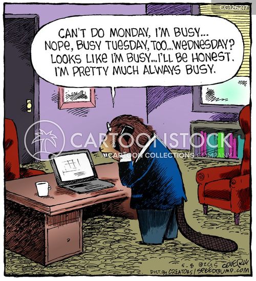 Busy Schedule Cartoons and Comics - funny pictures from CartoonStock