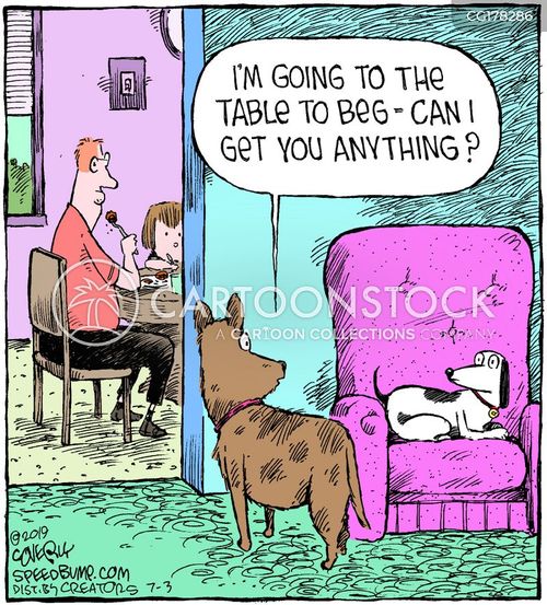 Begging For Food Cartoons and Comics - funny pictures from CartoonStock