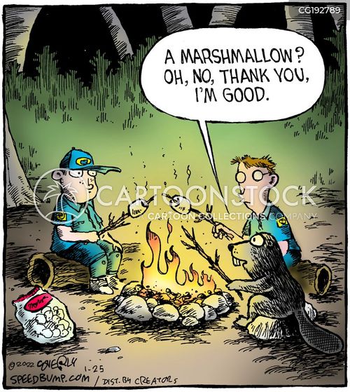 Roasting Sticks Cartoons and Comics - funny pictures from CartoonStock