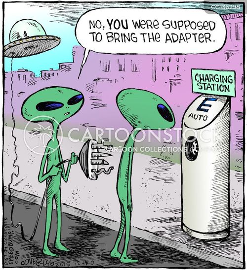 Charging Pod Cartoons and Comics - funny pictures from CartoonStock