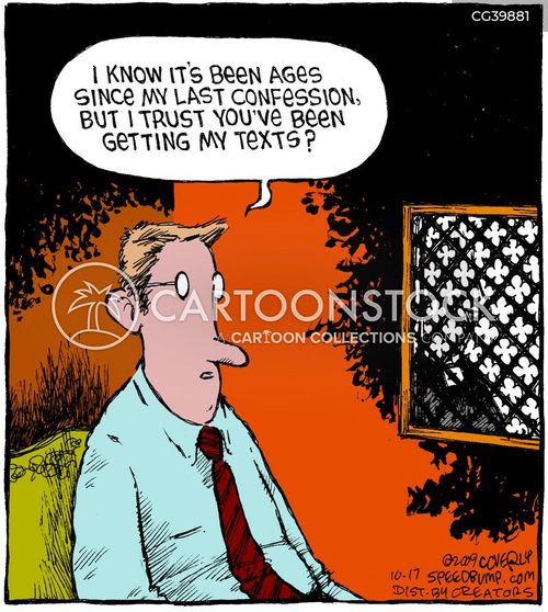 Priest Confessional Cartoons and Comics - funny pictures from CartoonStock