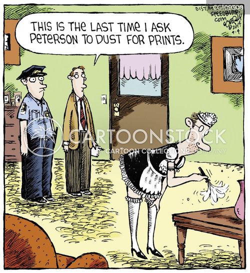 Dusting For Prints Cartoons and Comics - funny pictures from CartoonStock