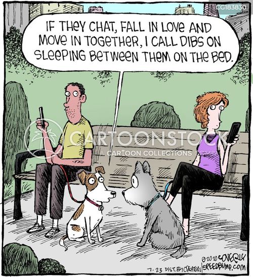 Dog Park Chat Cartoons and Comics - funny pictures from CartoonStock