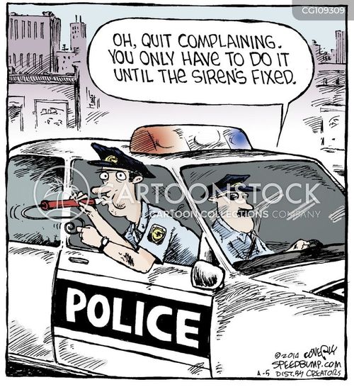 Police Siren Cartoons and Comics - funny pictures from CartoonStock