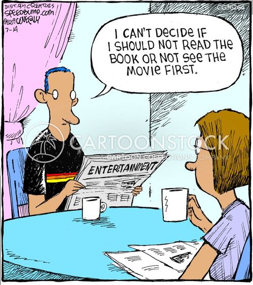 Movie Vs Book Cartoons and Comics - funny pictures from CartoonStock