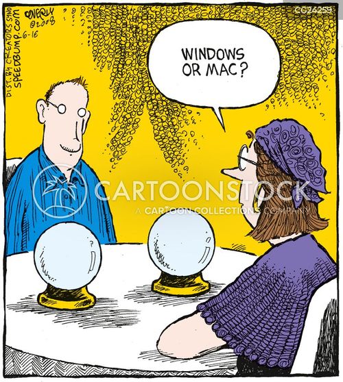 Pc Vs Mac Cartoons and Comics - funny pictures from CartoonStock