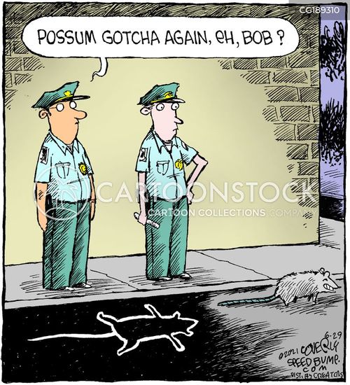 Playing Opossum Cartoons and Comics - funny pictures from CartoonStock