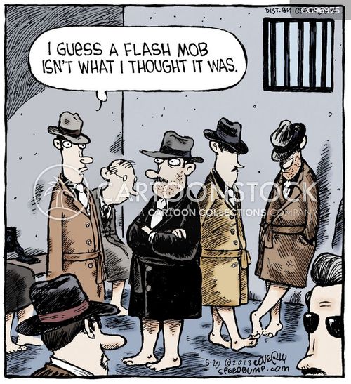 Fash Mobs Cartoons and Comics - funny pictures from CartoonStock