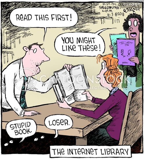 Online Reading Cartoons and Comics - funny pictures from CartoonStock