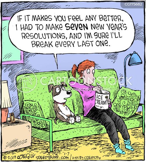 Breaking Resolutions Cartoons and Comics - funny pictures from CartoonStock