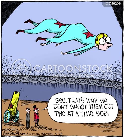 Shot Out Of A Cannon Cartoons and Comics - funny pictures from CartoonStock