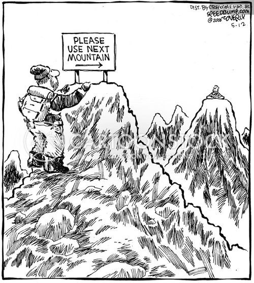 Mountain Trekking Cartoons and Comics - funny pictures from CartoonStock