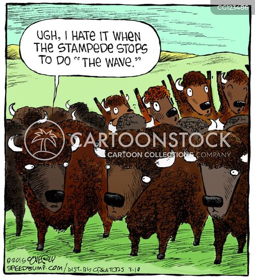 Stampeding Cartoons and Comics - funny pictures from CartoonStock