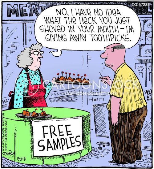 Store Sampling Cartoons and Comics - funny pictures from CartoonStock