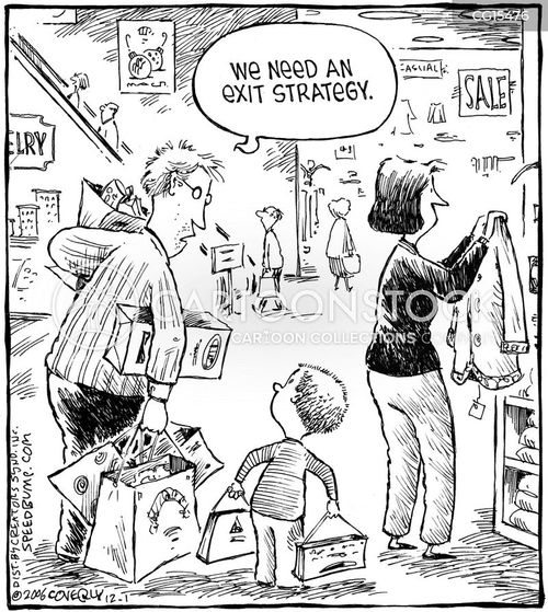 Sharp Exit Cartoons and Comics - funny pictures from CartoonStock
