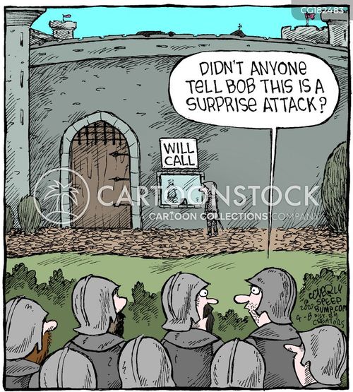 Suprise Attack Cartoons and Comics - funny pictures from CartoonStock