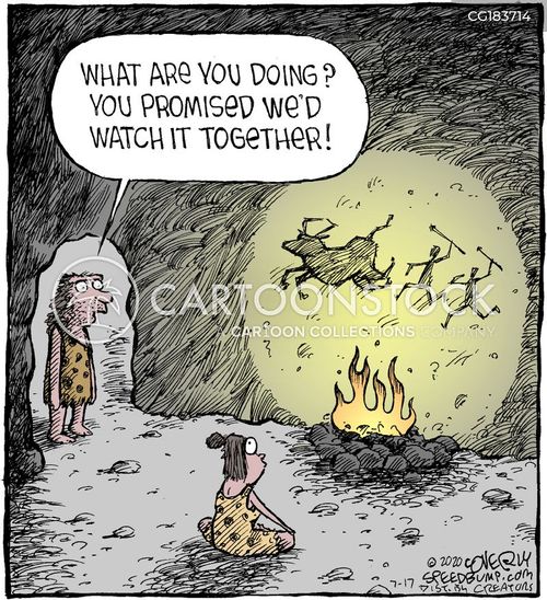 Cave-paintings Cartoons and Comics - funny pictures from CartoonStock