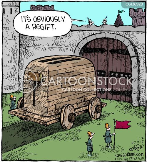 Nonchalant Gifting Cartoons and Comics - funny pictures from CartoonStock