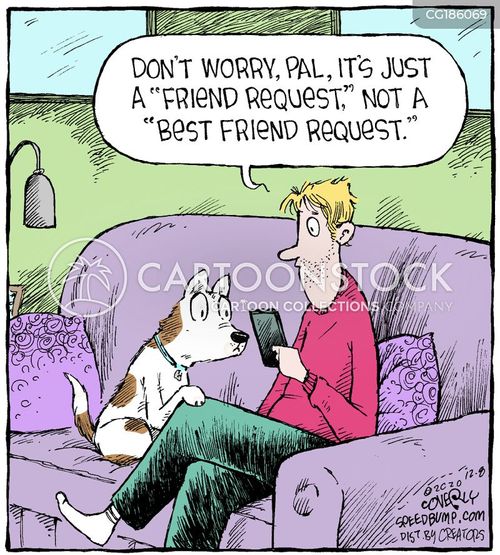 Friendship Request Cartoons and Comics - funny pictures from CartoonStock