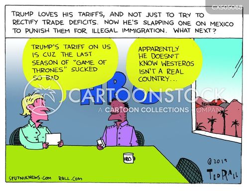 New Tariffs Cartoons and Comics - funny pictures from CartoonStock