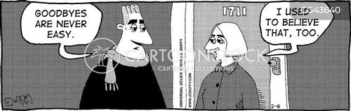 Awkward Goodbye Cartoons and Comics - funny pictures from CartoonStock