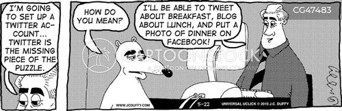 Celebrity Tweeters Cartoons and Comics - funny pictures from CartoonStock