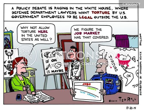 Tortured Defense Cartoons and Comics - funny pictures from CartoonStock