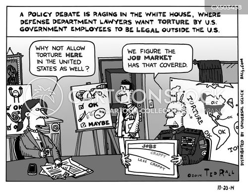 Tortured Defense Cartoons and Comics - funny pictures from CartoonStock