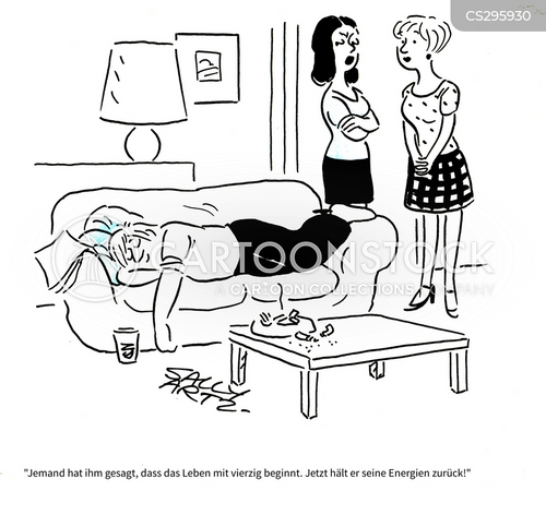 Cartoons und Karikaturen mit Das Leben Beginnt Mit 40