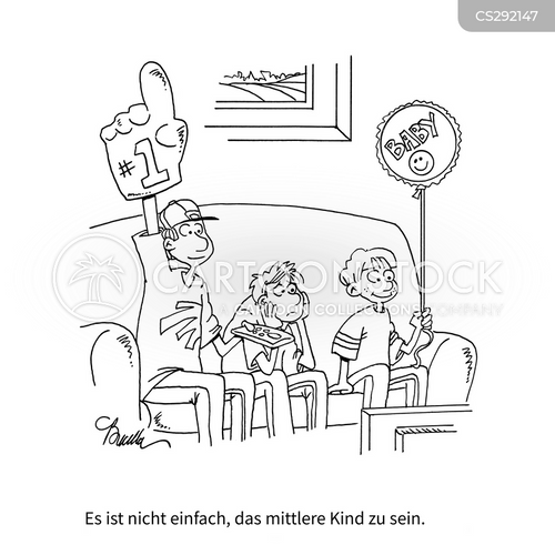 Cartoons und Karikaturen mit Mittleres Kind