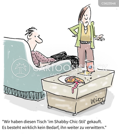 Cartoons und Karikaturen mit Shabby Chic