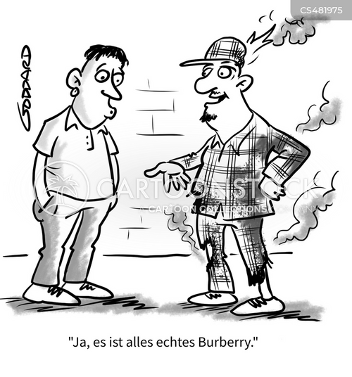 Cartoons und Karikaturen mit Burberry