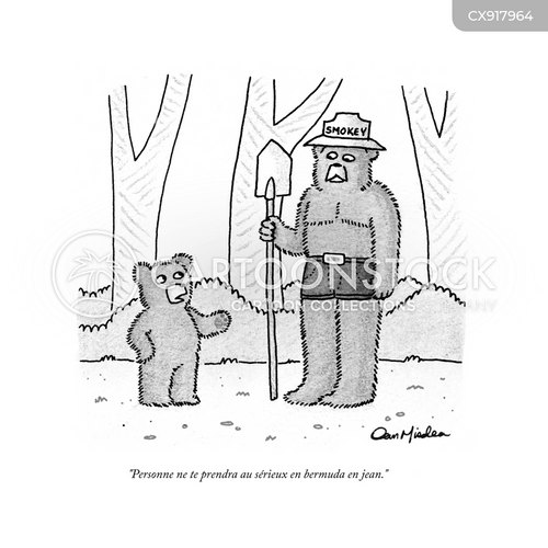 Dessins humoristique et caricaturés avec Bermuda En Jean