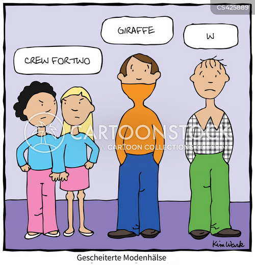 Cartoons und Karikaturen mit Mode Design