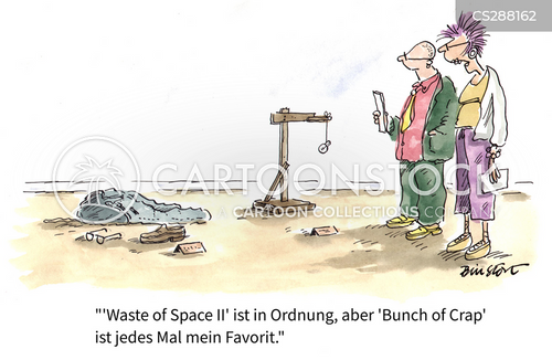 Cartoons und Karikaturen mit Platzverschwendungen
