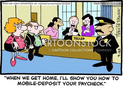 Mobile Deposit Cartoons and Comics - funny pictures from CartoonStock