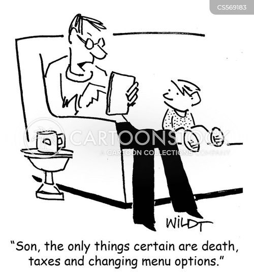 Certainties Cartoons and Comics - funny pictures from CartoonStock
