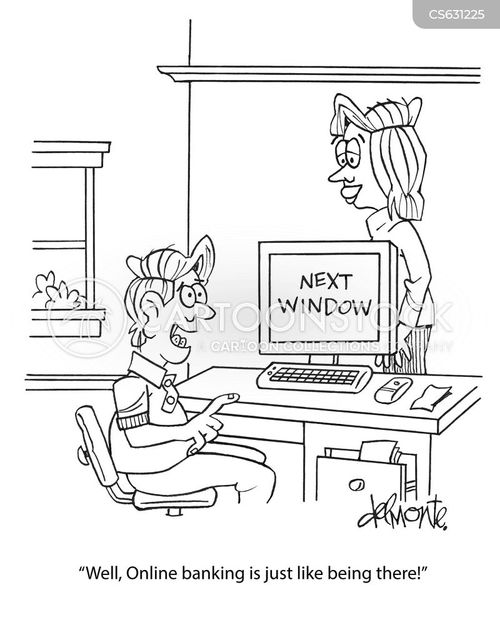 Remote Banking Cartoons and Comics - funny pictures from CartoonStock