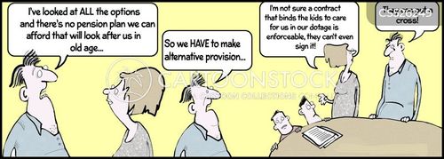 Pension Shortfall Cartoons and Comics - funny pictures from CartoonStock