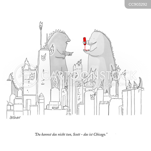 Cartoons und Karikaturen mit Chicago-style Hot Dog
